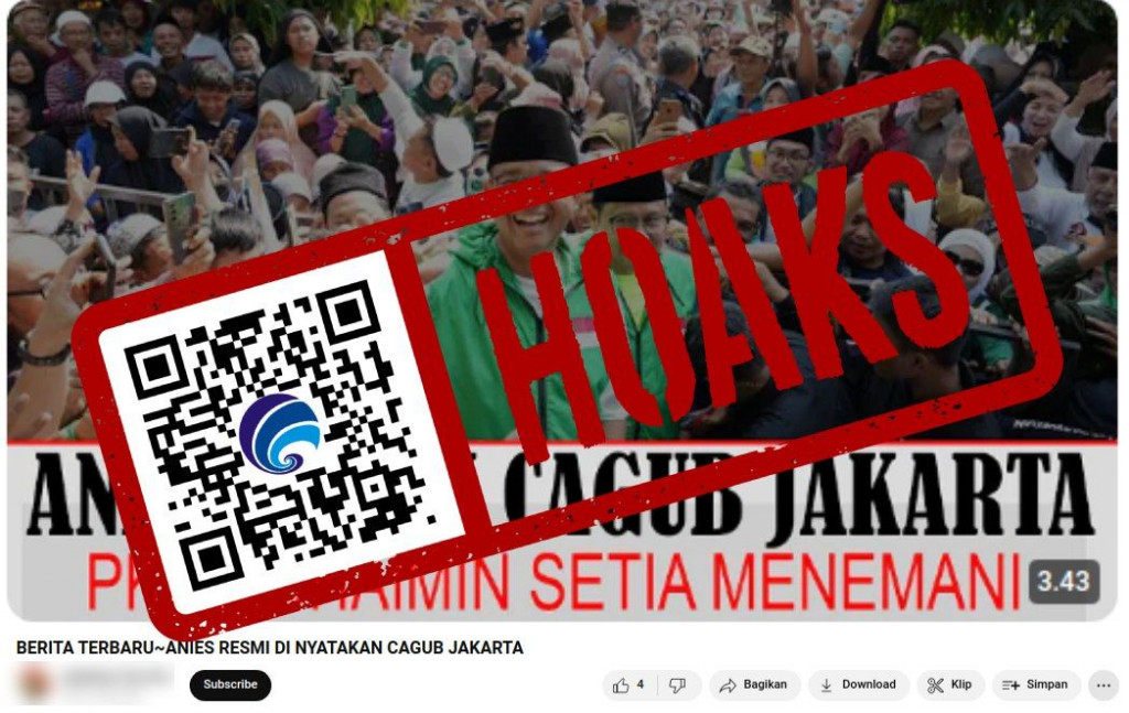 [HOAKS] Anies Baswedan Resmi Dinyatakan sebagai Calon Gubernur Provinsi Daerah Khusus Jakarta ...