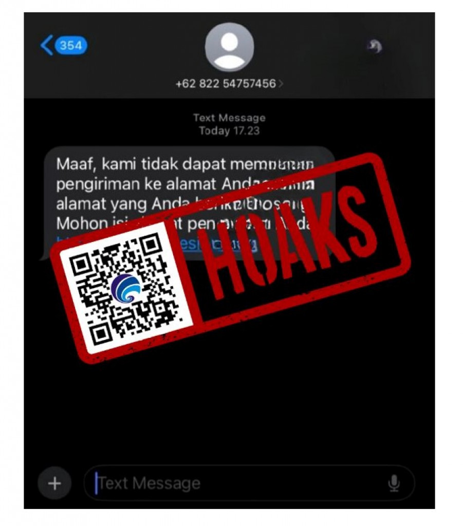 [HOAKS] Pesan SMS Mengatasnamakan Pos Indonesia | Infohoax Badung