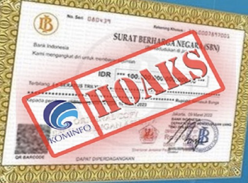[HOAKS] Surat Berharga Negara (SBN) Mengatasnamakan Bank Indonesia ...