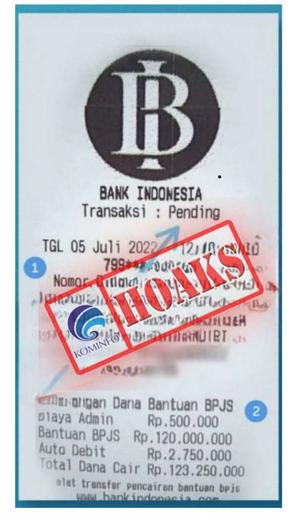 [HOAKS] Bukti Transaksi Tertunda Mengatasnamakan Bank Indonesia ...